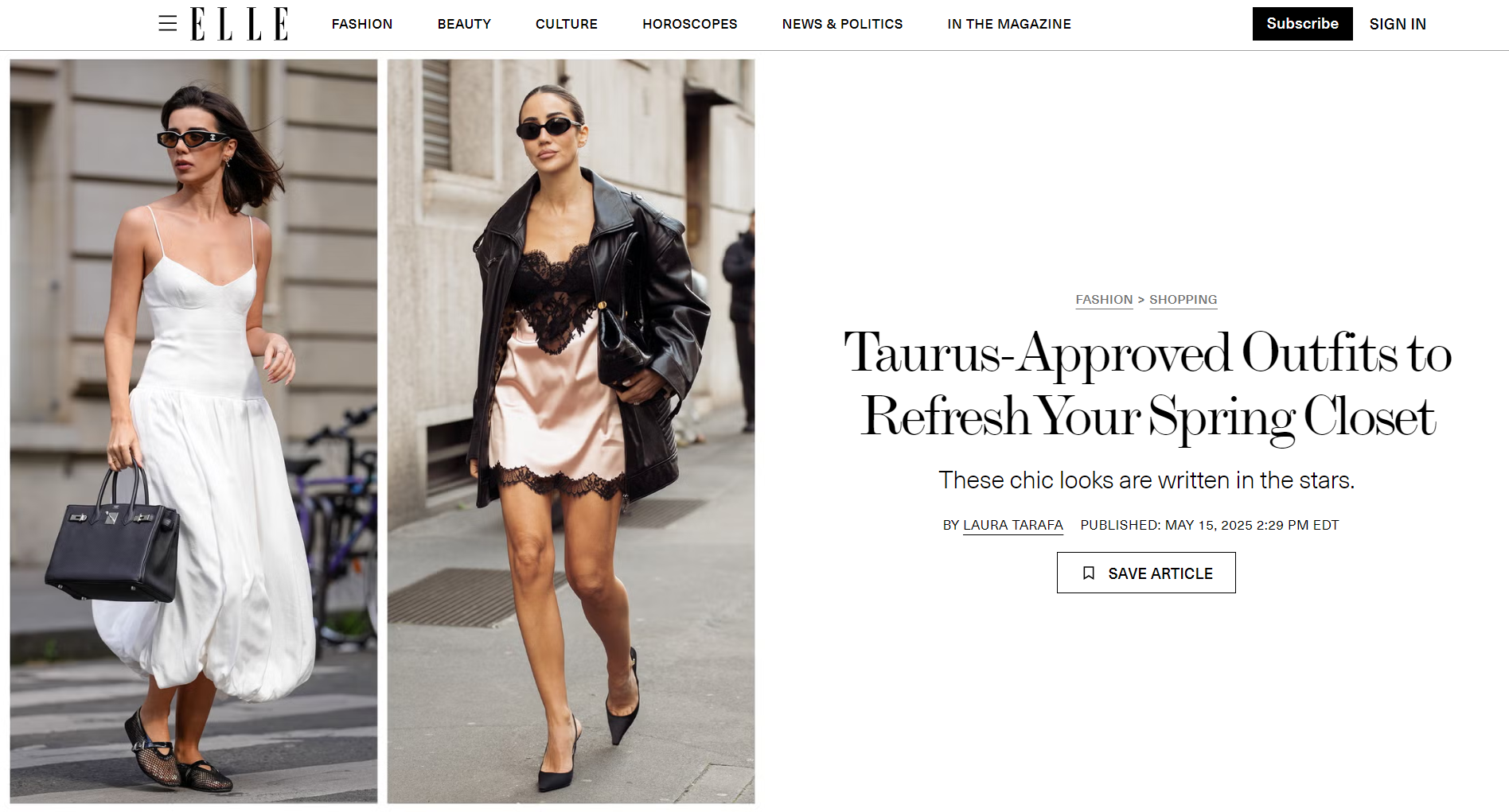 ELLE: Outfits to Refresh Your Spring Closet – SOJOS