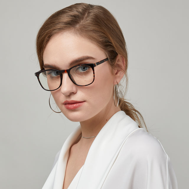 Prescription Square Glasses Frames for Round Face | SOJOS VISION